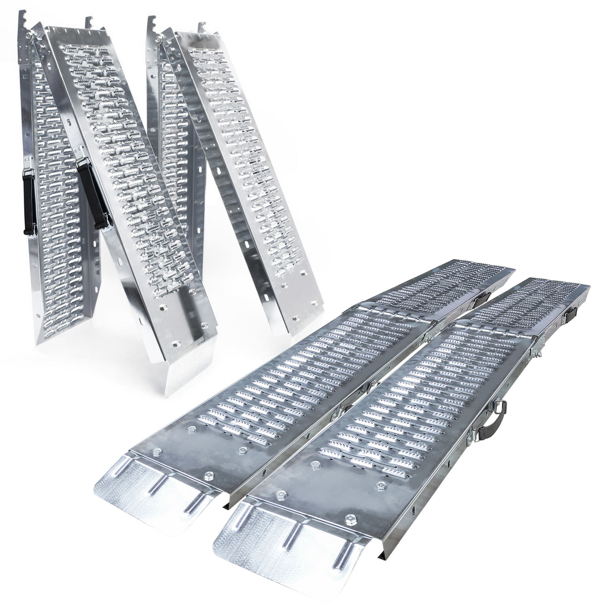 VOUNOT Set of 2 Folding Loading Ramps 180cm Heavy Duty 400 kg Max ...