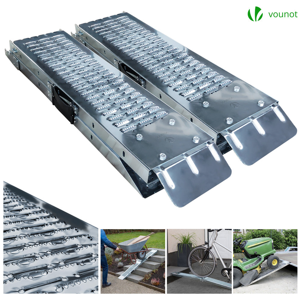 VOUNOT Set of 2 Folding Loading Ramps 180cm Heavy Duty 400 kg Max ...