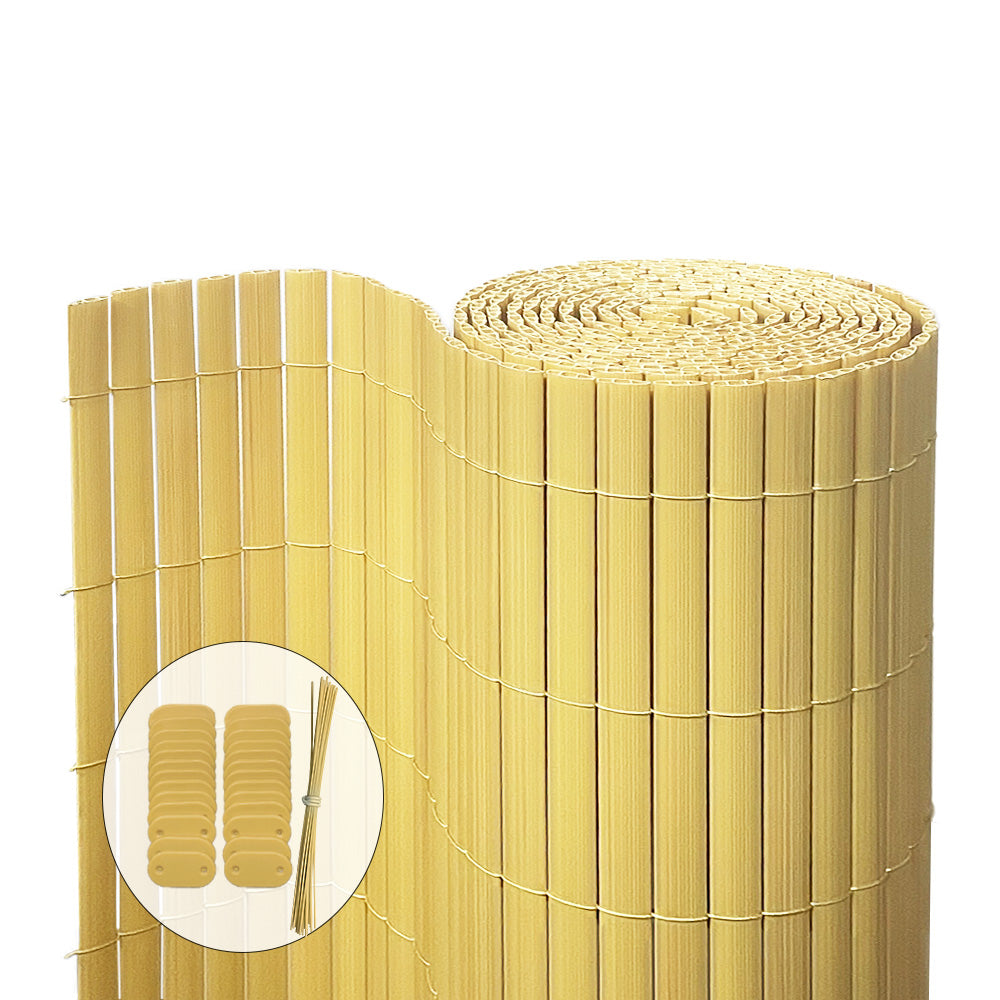 VOUNOT PVC Privacy Screening Fence 90 x 300 cm, Double Reinforced ...