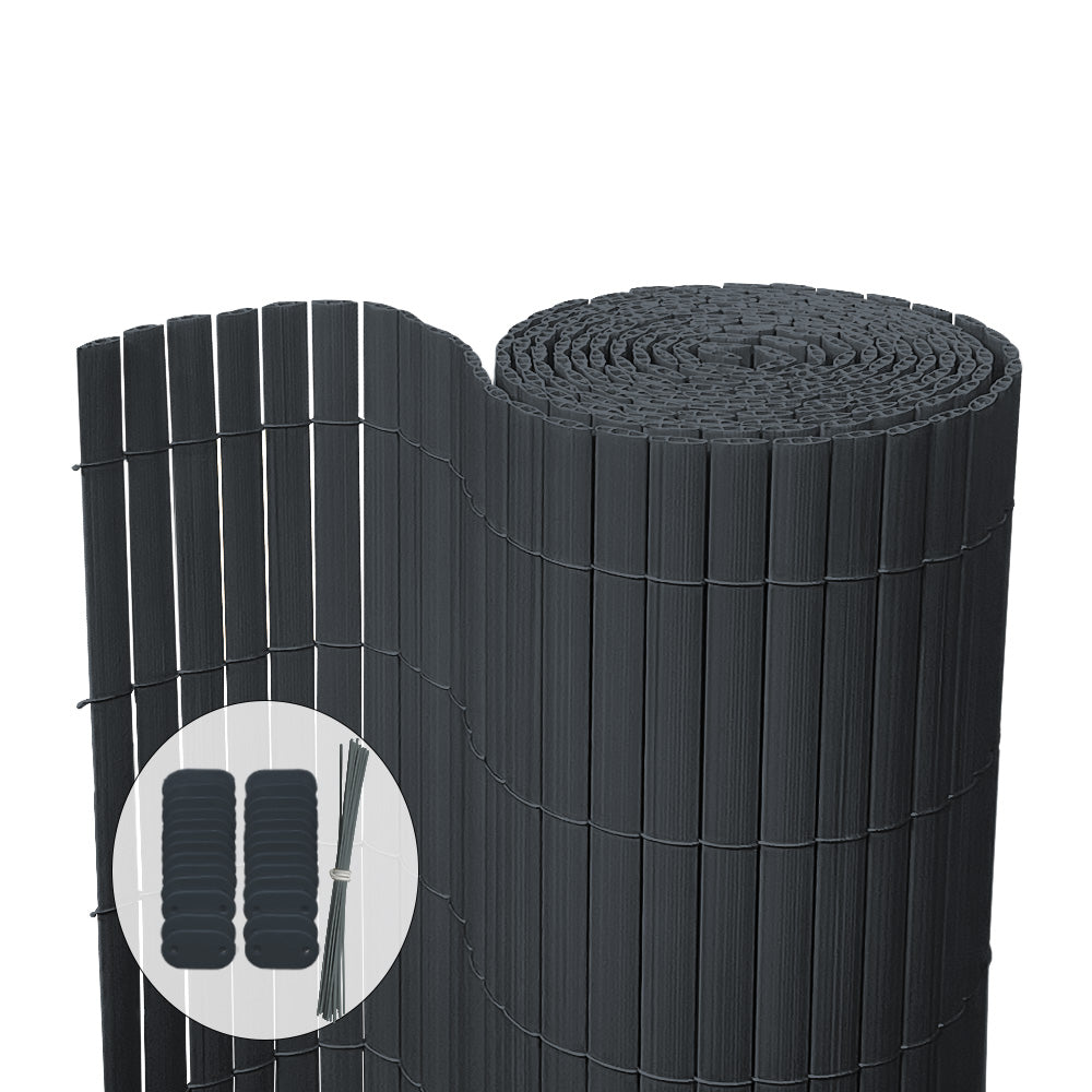 VOUNOT PVC Privacy Screening Fence 80 x 300 cm, Double Reinforced Stru