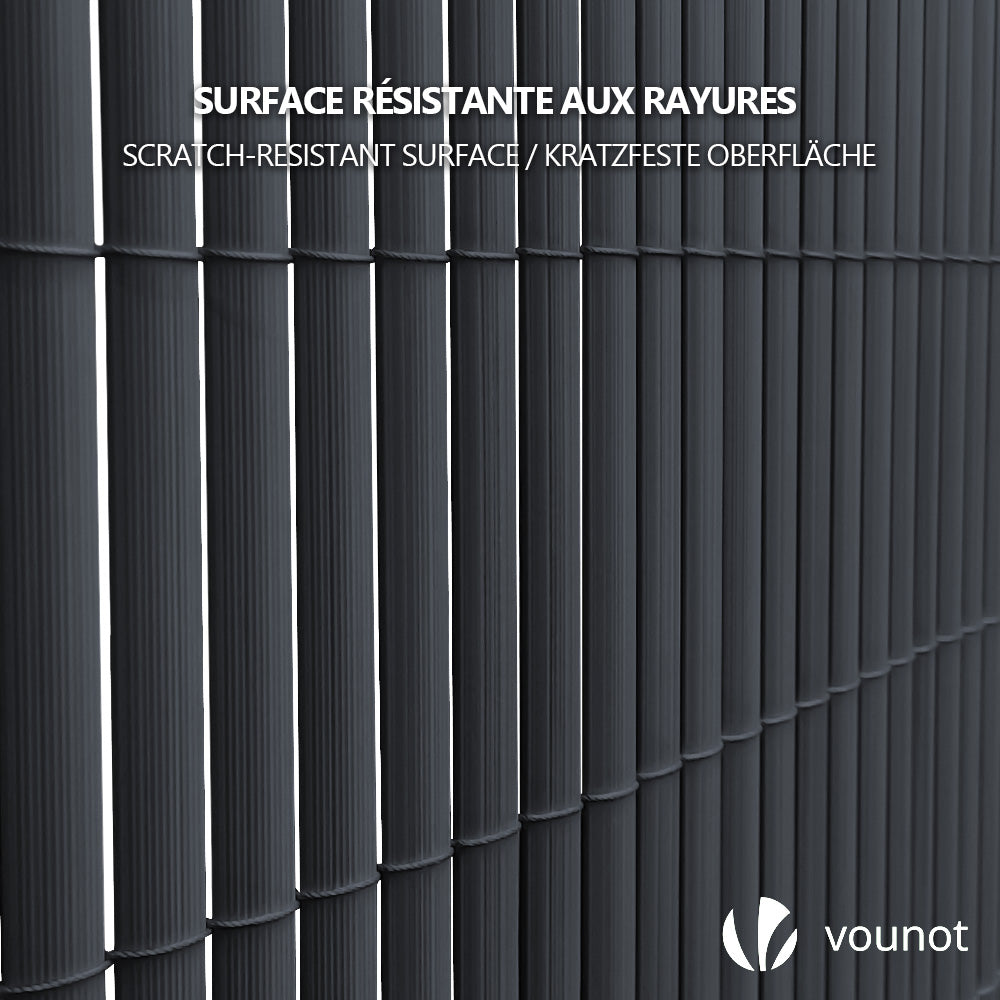 VOUNOT PVC Privacy Screening Fence 80 x 300 cm, Double Reinforced ...