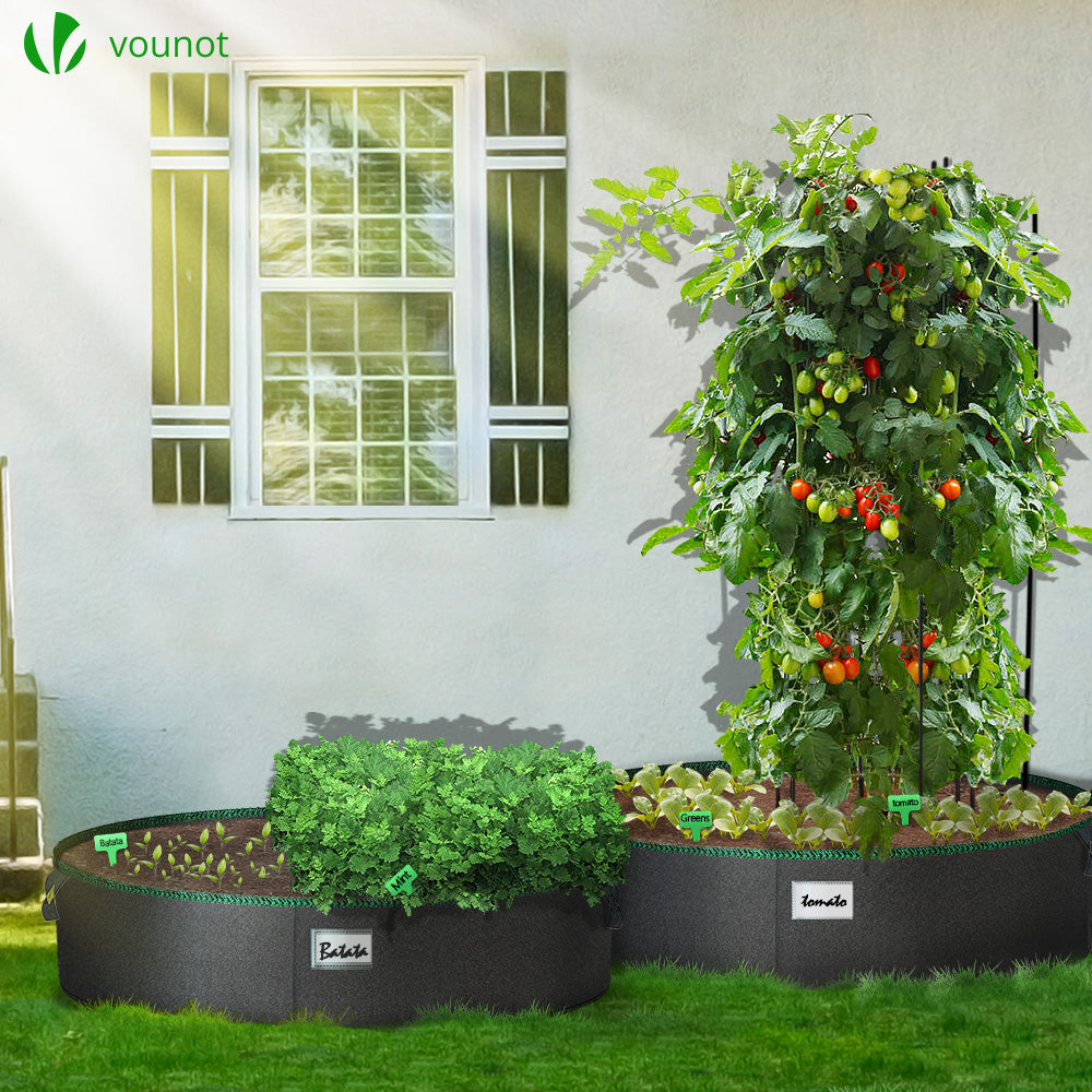 VOUNOT 3 Pack Plant Grow Bags 200L, Vegetable Growing Containers with