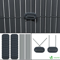 VOUNOT PVC Privacy Screening Fence 80 x 300 cm, Double Reinforced Stru