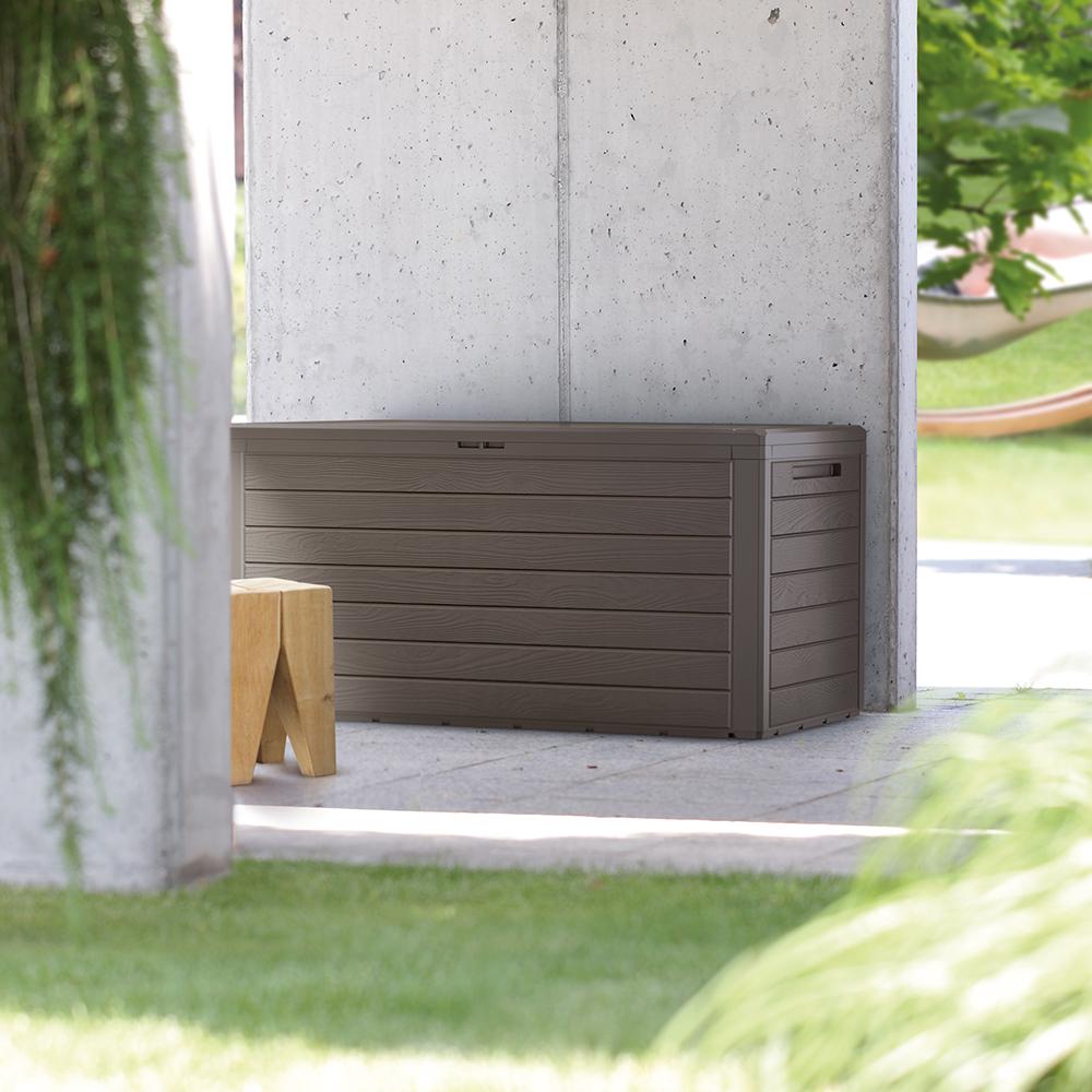 VOUNOT Outdoor Garden Storage Box, Brown 280L | VOUNOTUK
